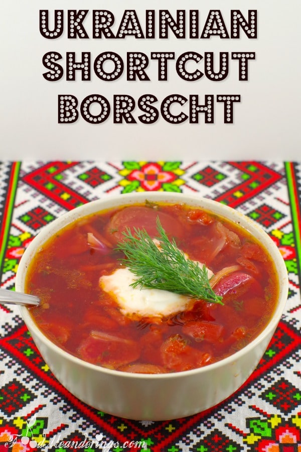 Beef Borscht (with canned beets) - Food Meanderings