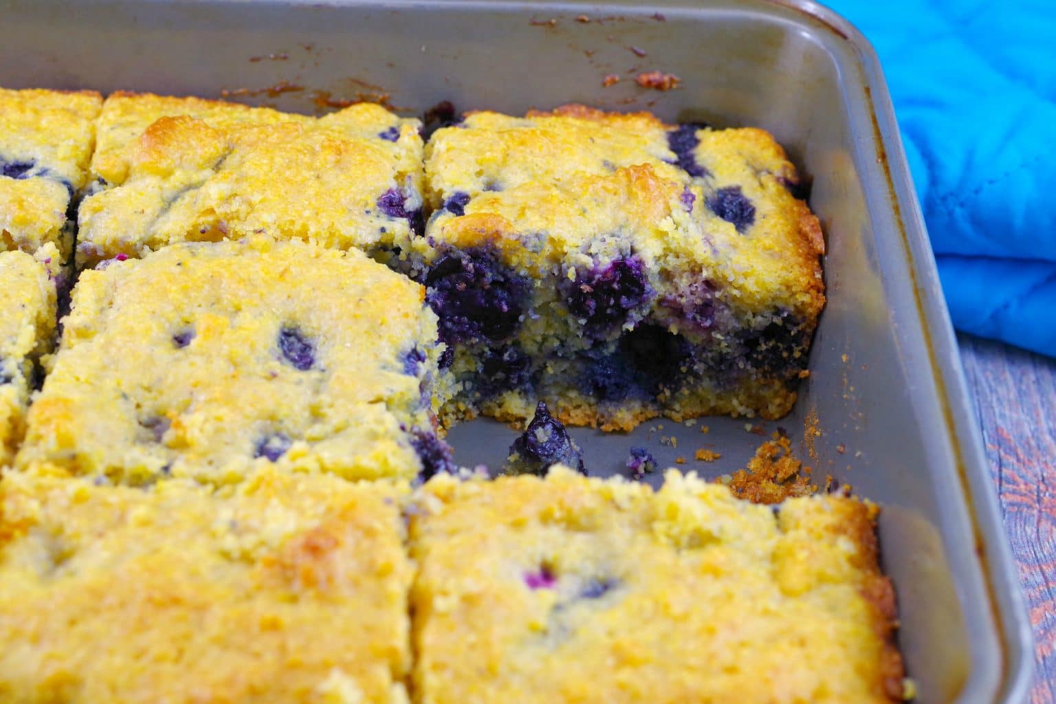 Blueberry Cornbread (with lemon) - Food Meanderings