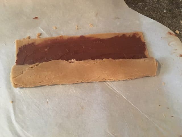 Gingerbread Yule log cookies| Nutella stuffed cookies-Food Meanderings