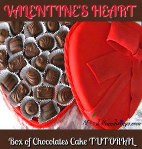 Valentine's Heart Box of Chocolate Cake Tutorial - Food Meanderings