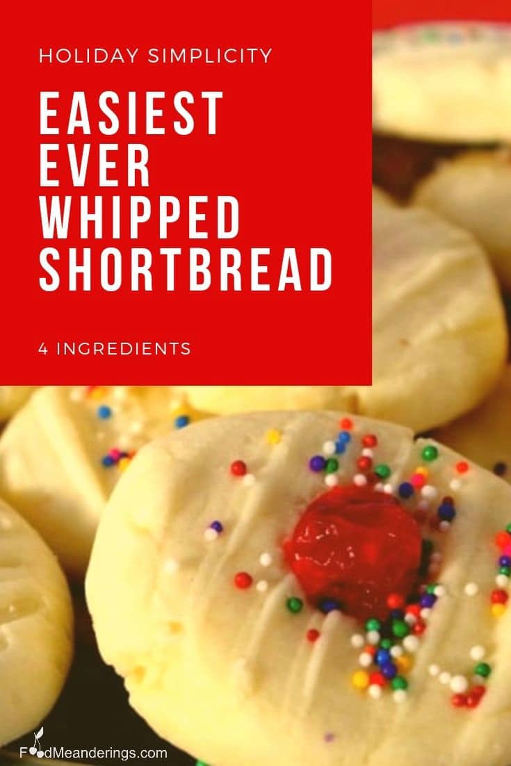 Whipped Shortbread Cookies (with cornstarch) - Food Meanderings