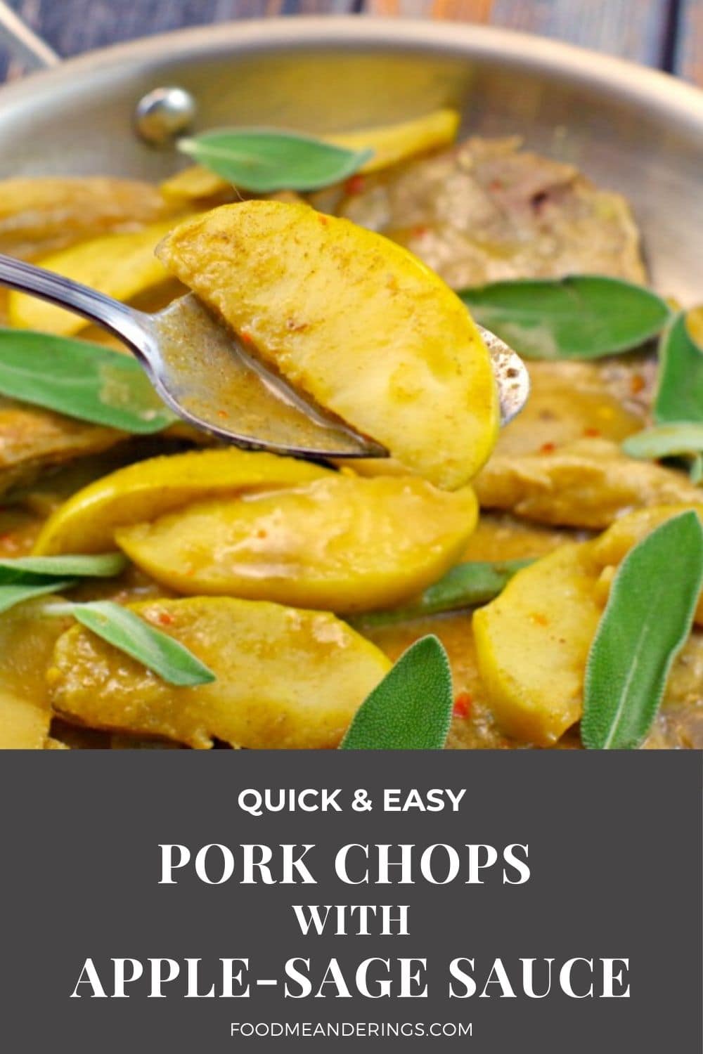Easy Apple Sage Pork Chops - Food Meanderings