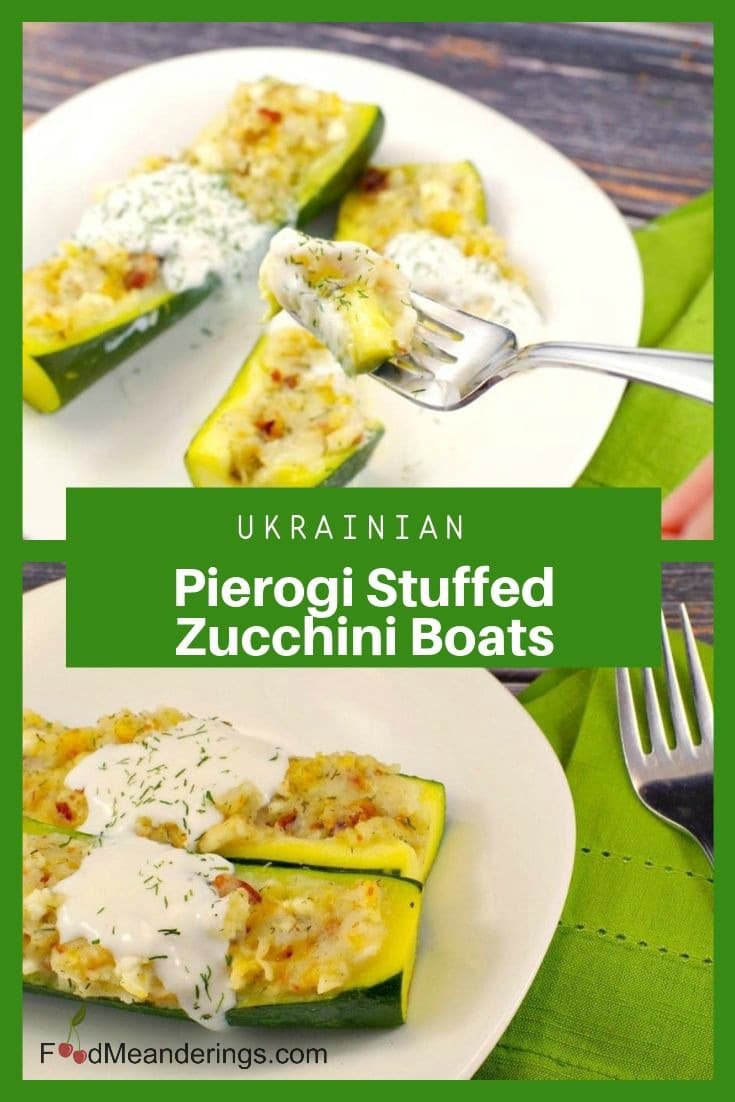 Pierogi Stuffed Zucchini- Food Meanderings