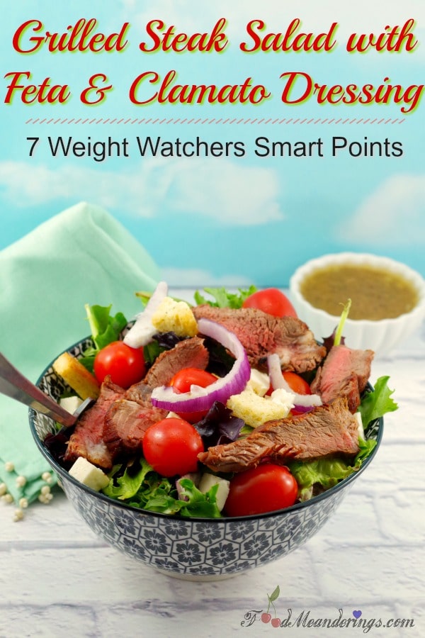 Grilled Steak Salad with Clamato dressing - Food Meanderings