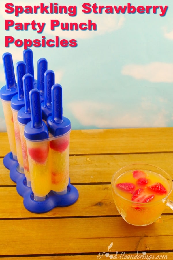 Sparkling Strawberry Party Punch (non alcoholic) - Food Meanderings