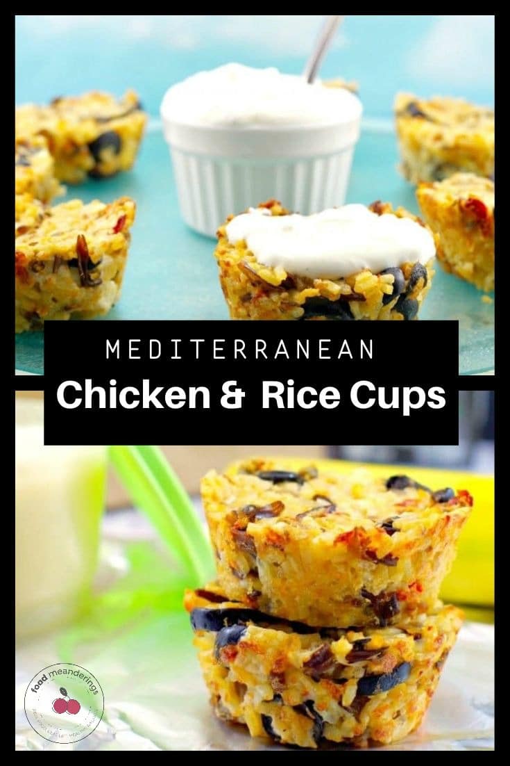 Mediterranean Chicken Rice Cups -Food Meanderings