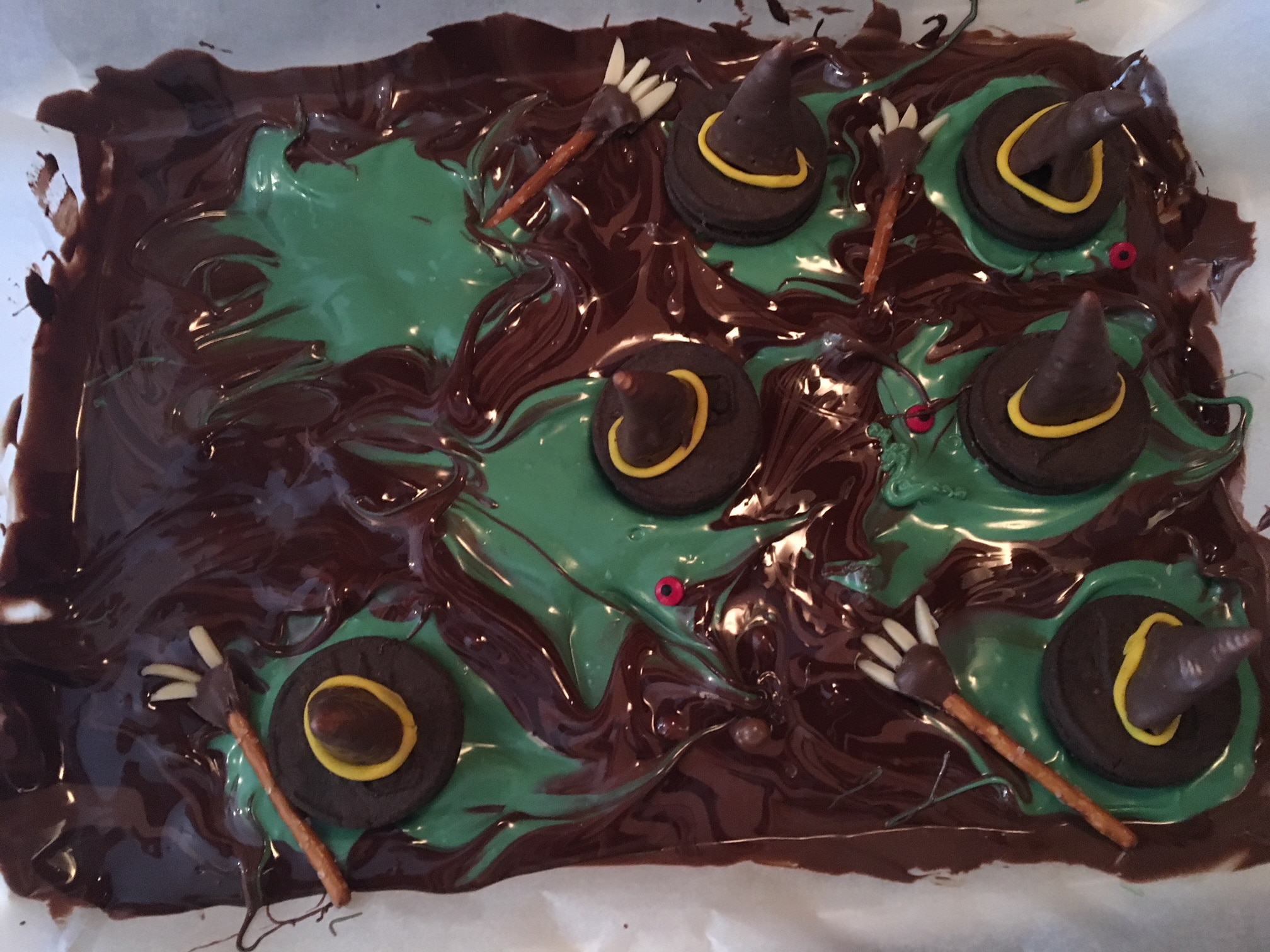 Melted Witch Halloween Bark Recipe - Food Meanderings