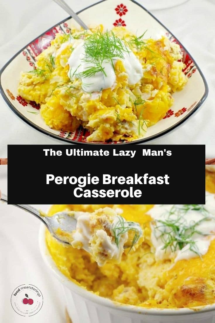 Pierogi Breakfast Casserole (with frozen pierogies) - Food Meanderings