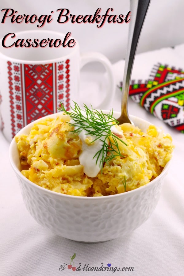 Pierogi Breakfast Casserole (with frozen pierogies)