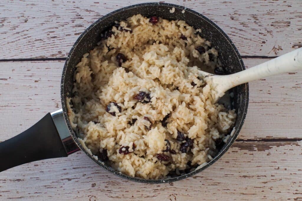 Gingerbread Cranberry Rice Pudding - Food Meanderings
