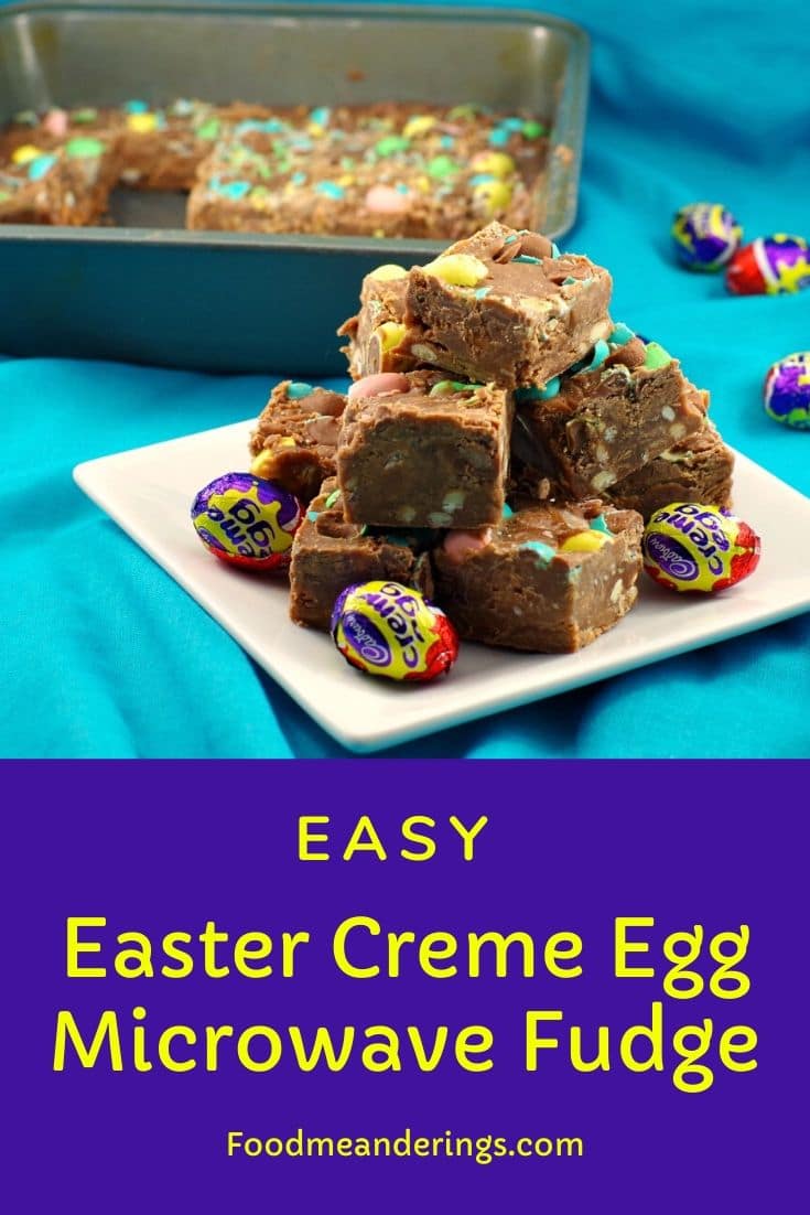 Microwave Creme Egg Fudge - Food Meanderings
