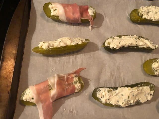 Boursin Stuffed Pickles- Food Meanderings