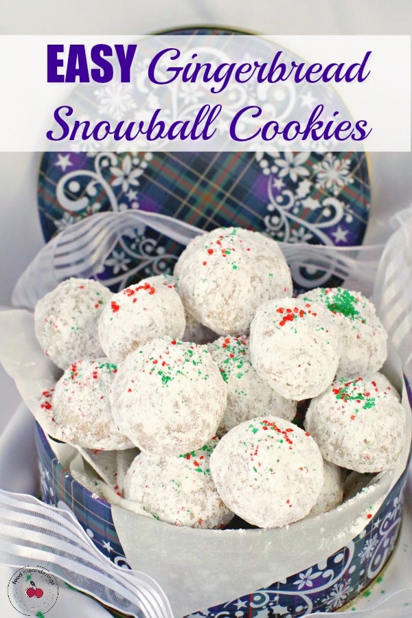 Gingerbread Almond Snowball Cookies - Food Meanderings