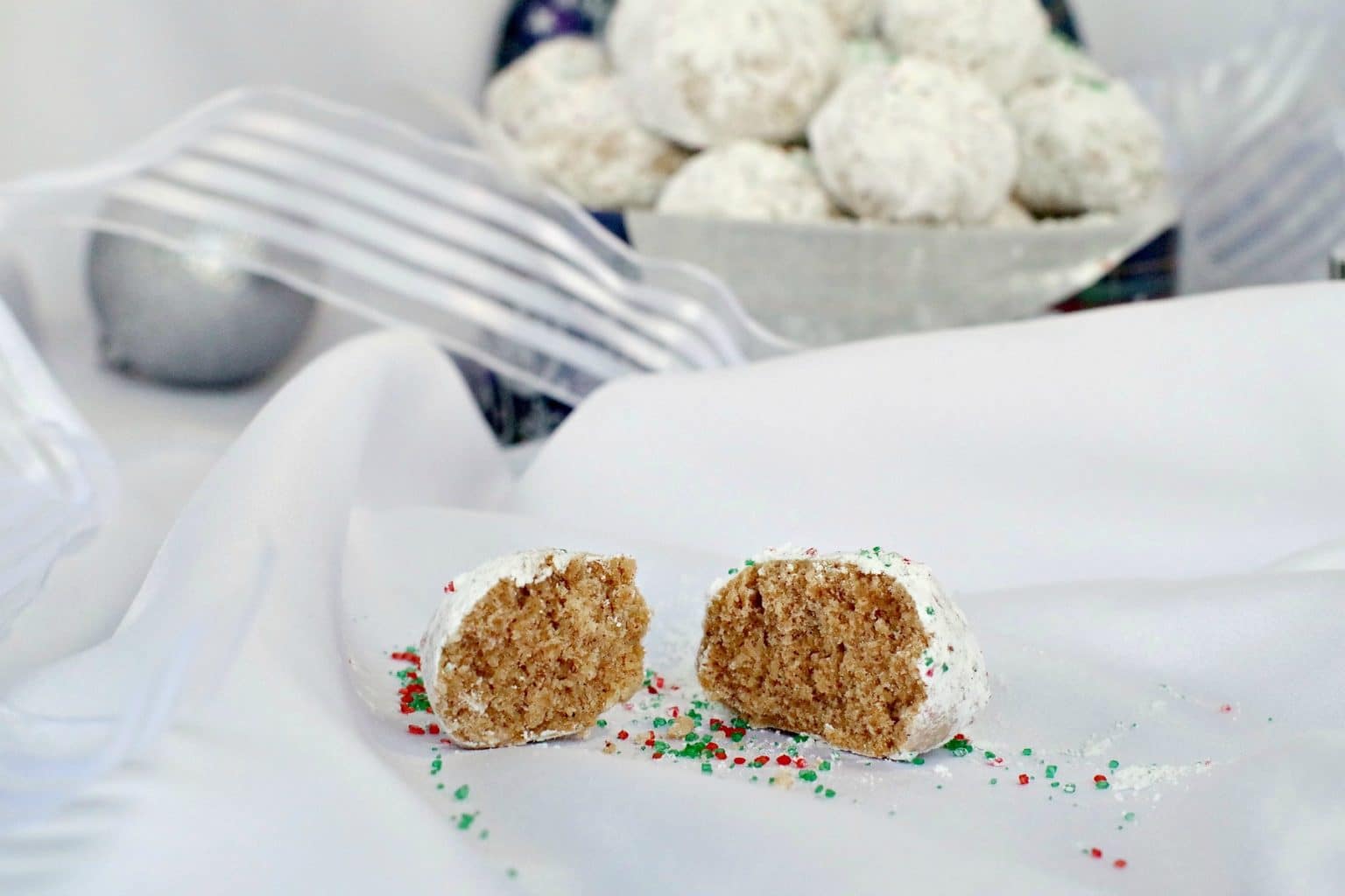 Gingerbread Almond Snowball Cookies - Food Meanderings