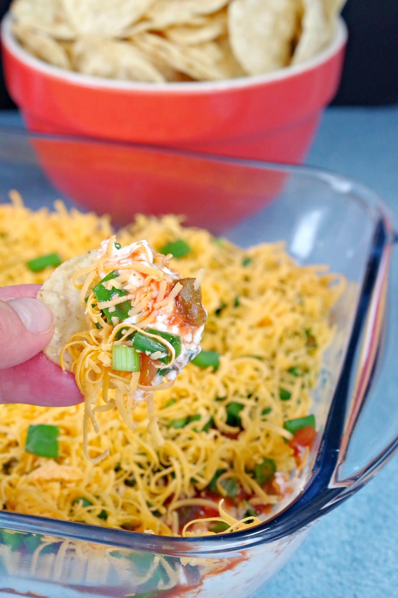 Easy Layered Nacho Dip- Food Meanderings