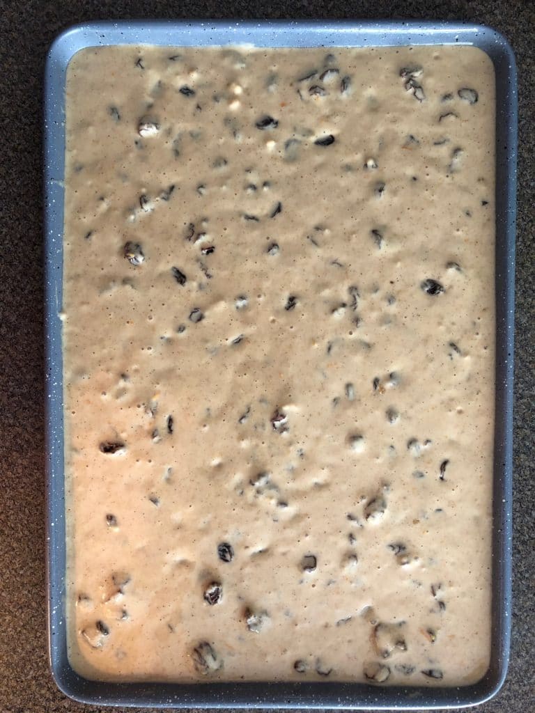 Sheet Pan Rum and Raisin Pancakes - Food Meanderings