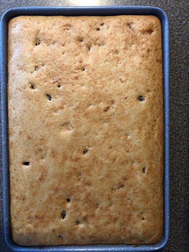 Sheet Pan Rum and Raisin Pancakes - Food Meanderings