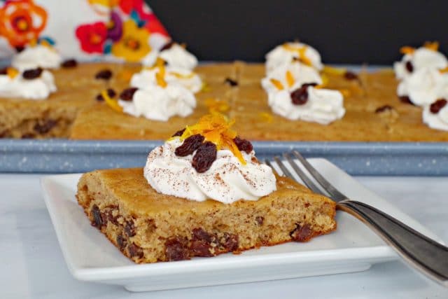 Sheet Pan Rum and Raisin Pancakes - Food Meanderings