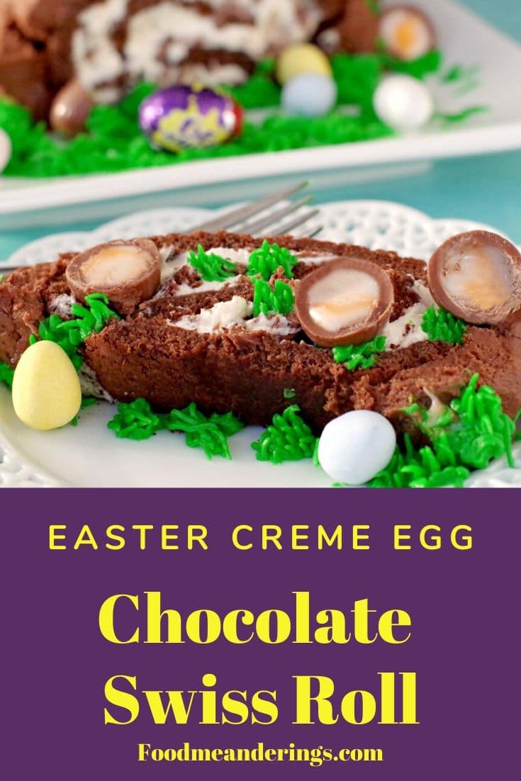 Easter Creme Egg Swiss Roll - Food Meanderings