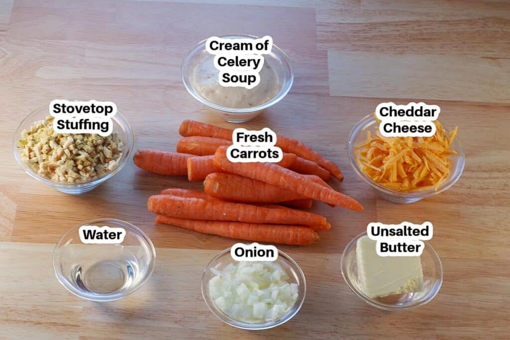 Carrot Casserole (with Stove top Stuffing) - Food Meanderings