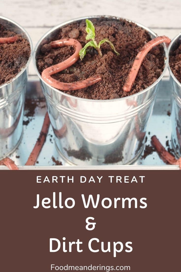 Jello Worms and Dirt Cup (Earth Day recipe) - Food Meanderings