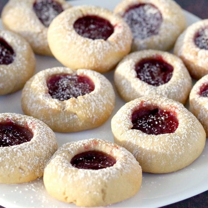 Raspberry Jam Cookies (classic thumbprint) - Food Meanderings