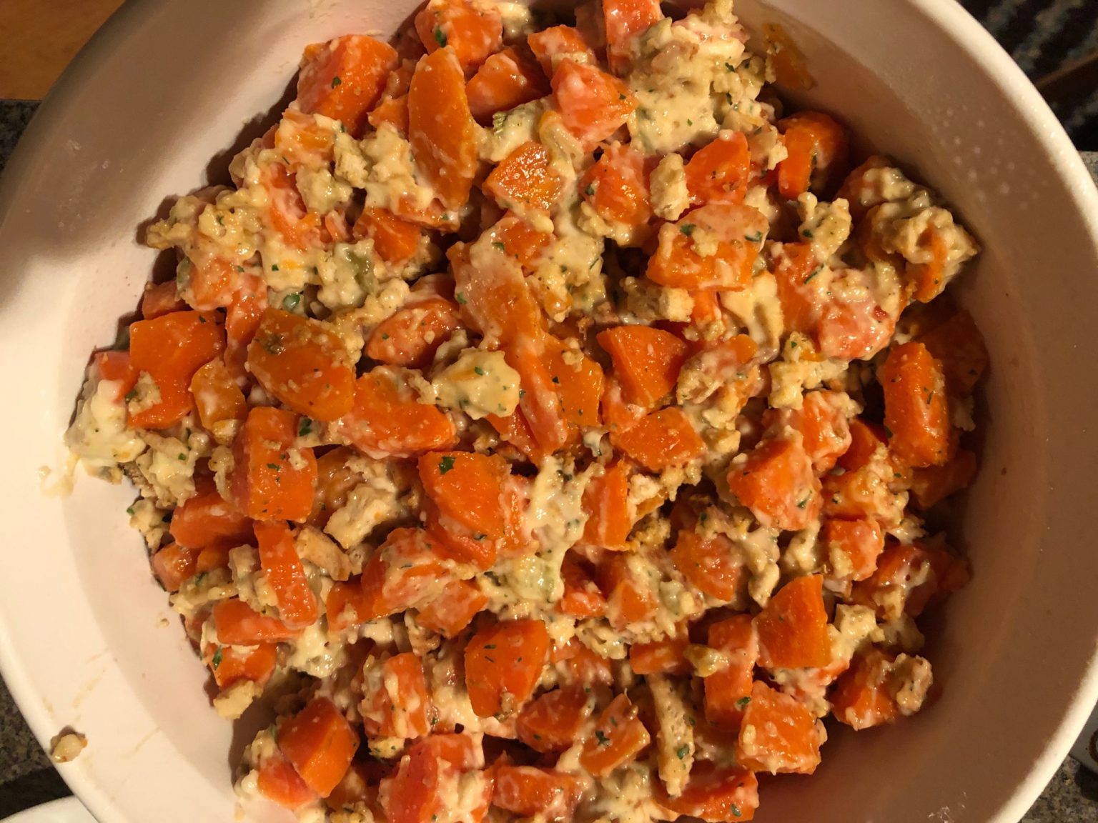 Carrot Casserole | with Stovetop stuffing - Food Meanderings