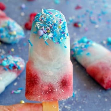 Coconut Blue Raspberry Popsicles | ice pops - Food Meanderings