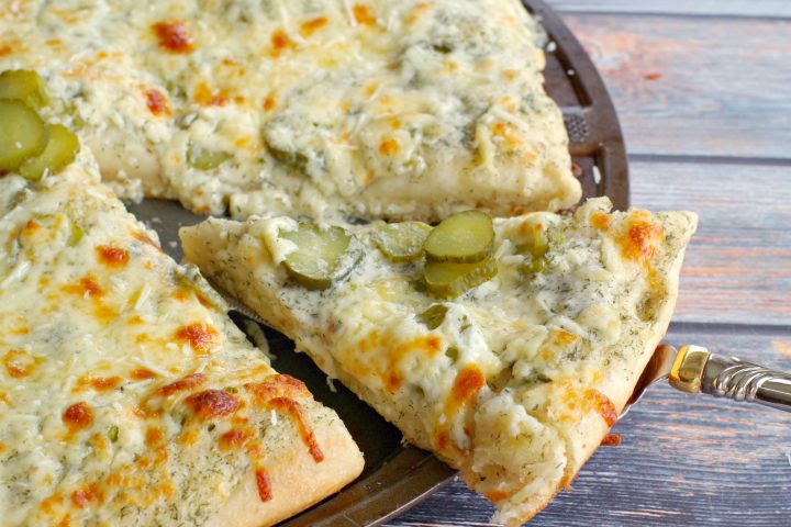 Dill Pickle Pizza Recipe (Carnival Style) - Food Meanderings