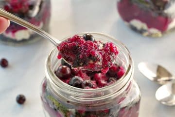 No Bake Saskatoon Berry Cheesecake - Food Meanderings