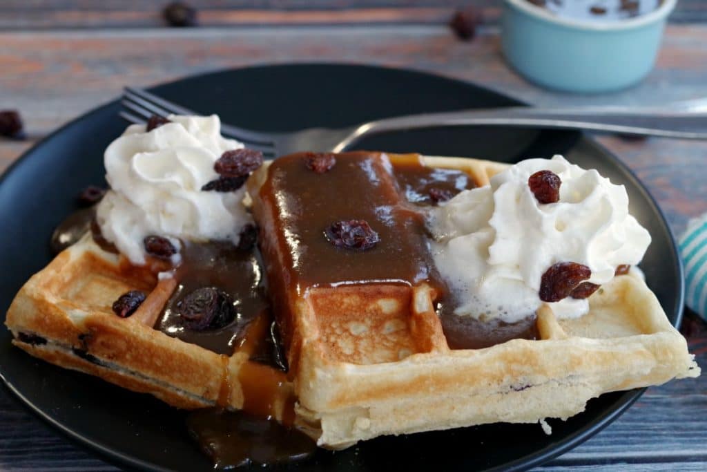 Butter Tart Waffles (Canadian waffles) - Food Meanderings