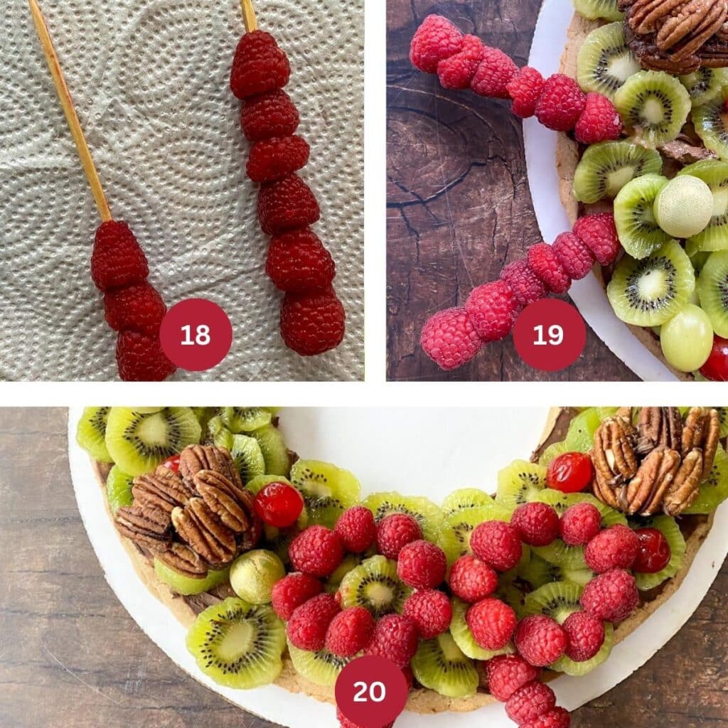 Gingerbread Fruit Christmas Wreath - Food Meanderings