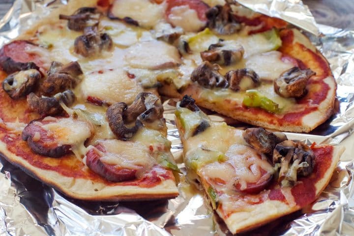 Camping Pizza (with grilled pizza toppings) - Food Meanderings