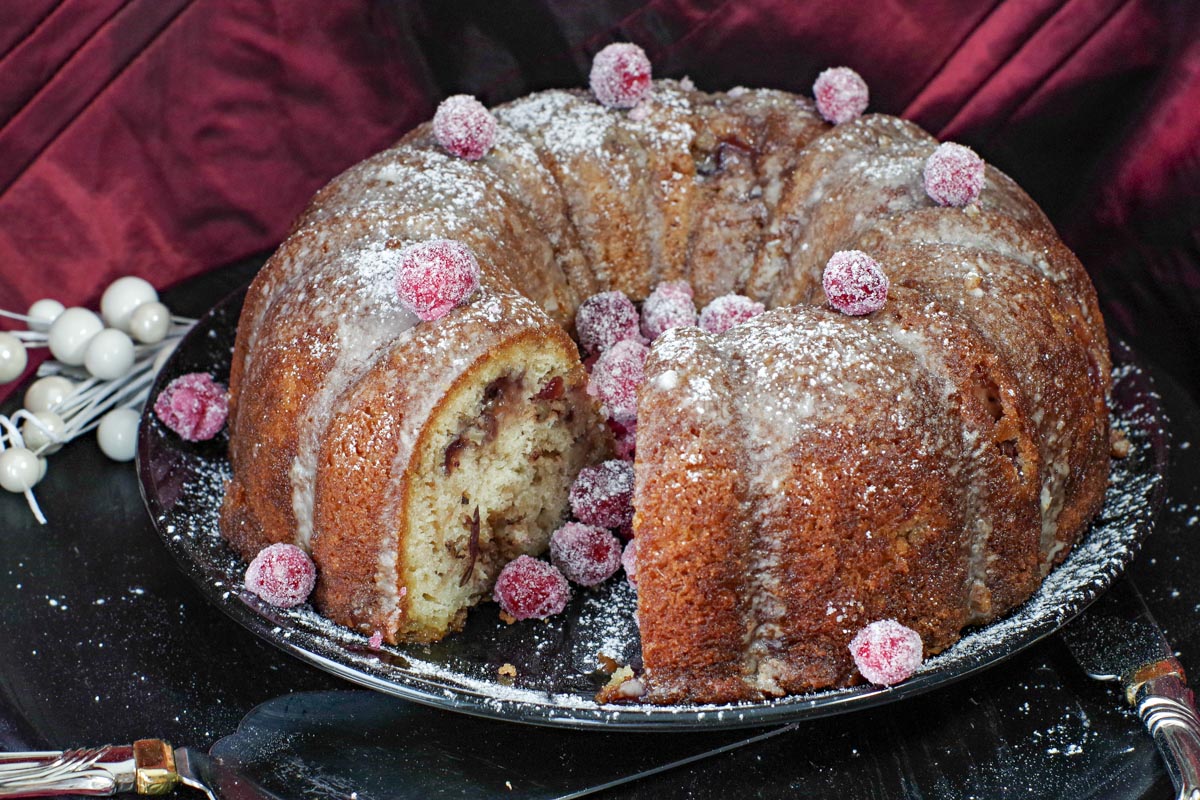 Cranberry Sauce Coffee Cake (with leftover cranberry sauce)