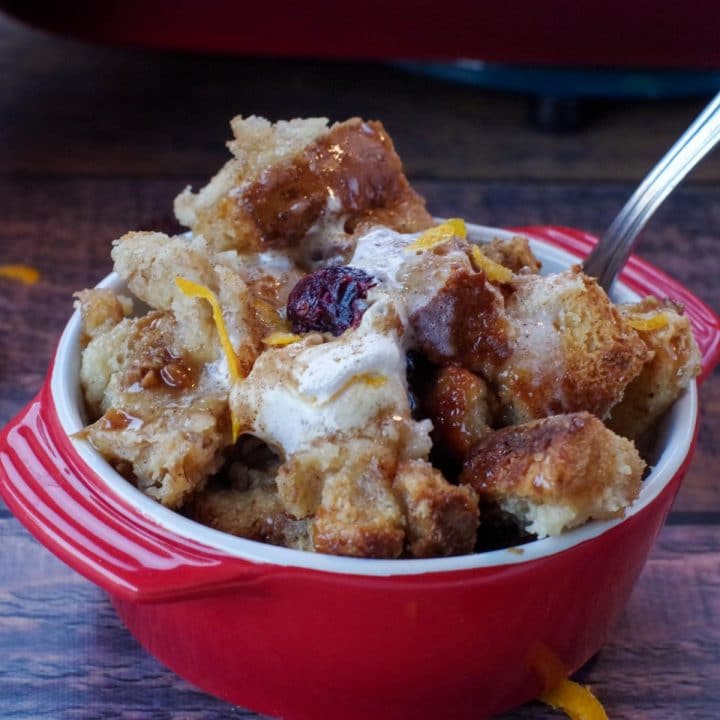 Cranberry Christmas Bread Pudding - Food Meanderings