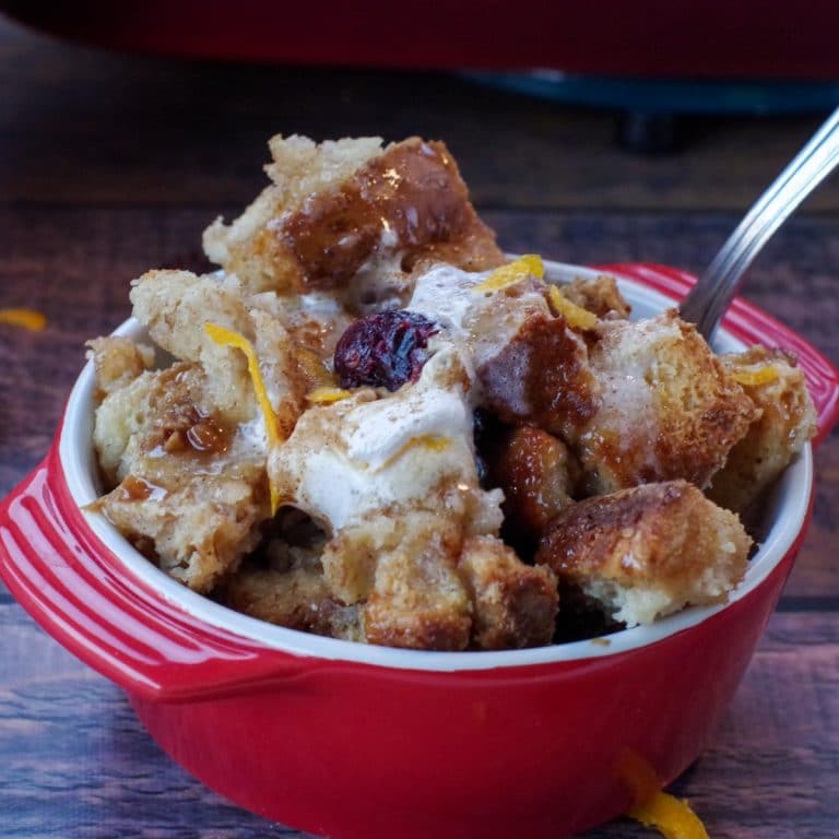 Cranberry Christmas Bread Pudding - Food Meanderings