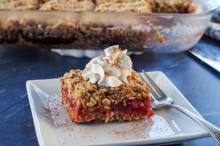 Rhubarb Squares - Food Meanderings