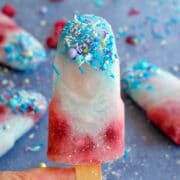 Coconut Blue Raspberry Popsicles - Food Meanderings