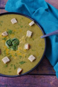 Cheesy Fiddlehead Soup - Food Meanderings