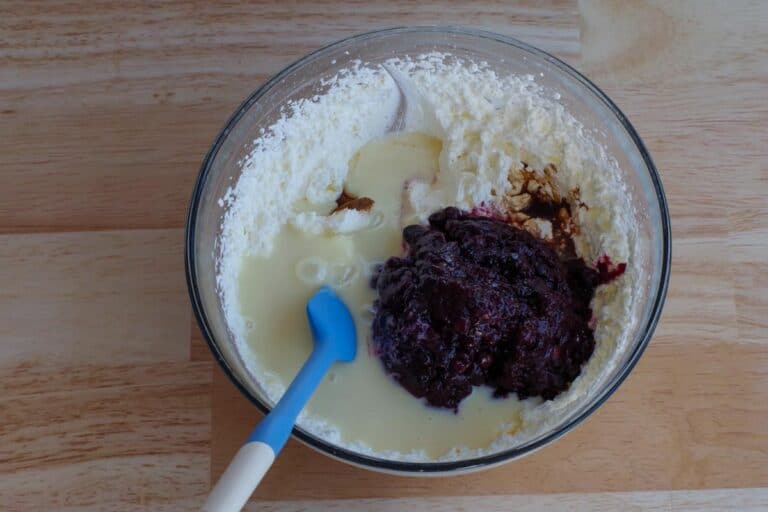 Saskatoon Berry Ice Cream (no churn) - Food Meanderings