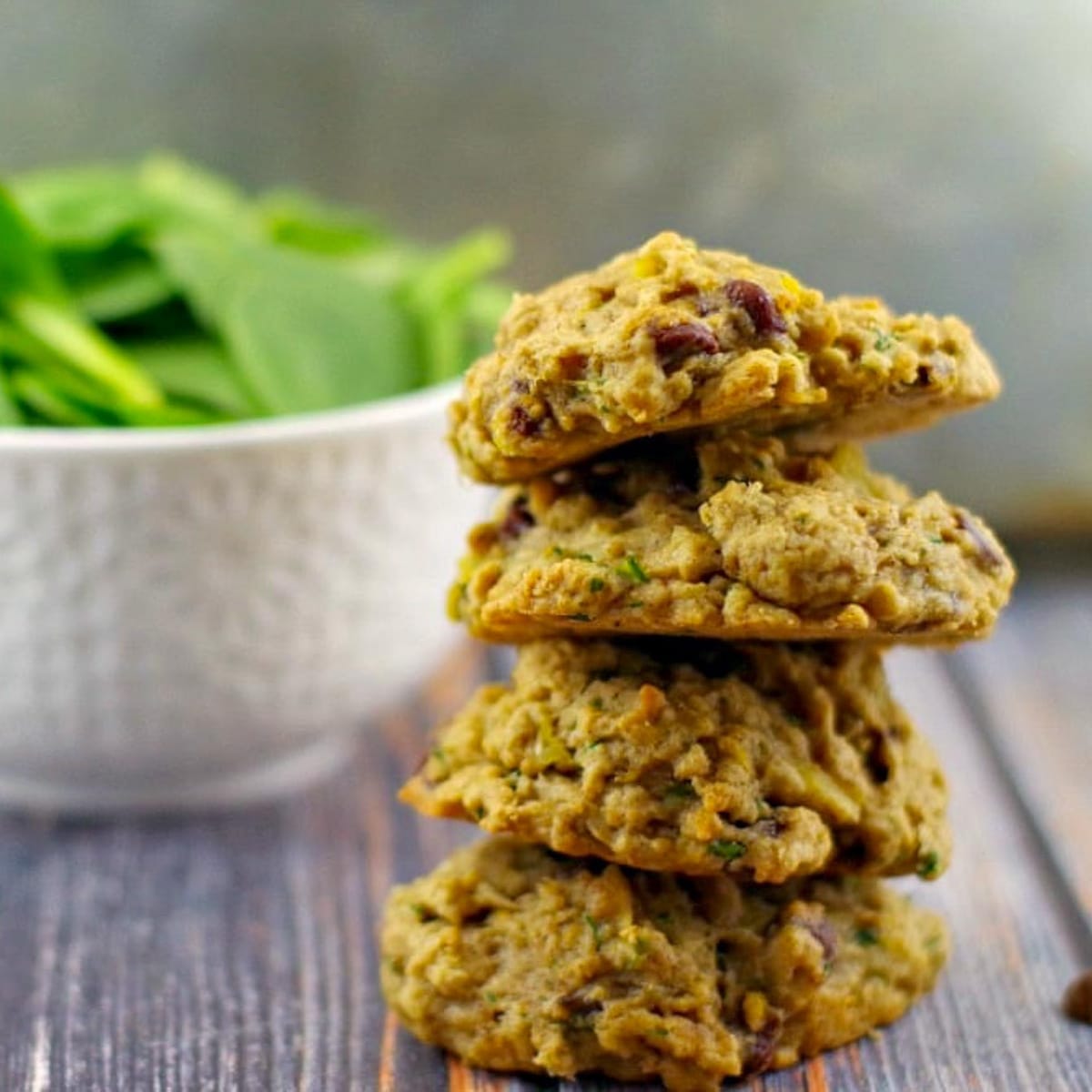 Healthy Chocolate Chip Spinach Cookies - Food Meanderings