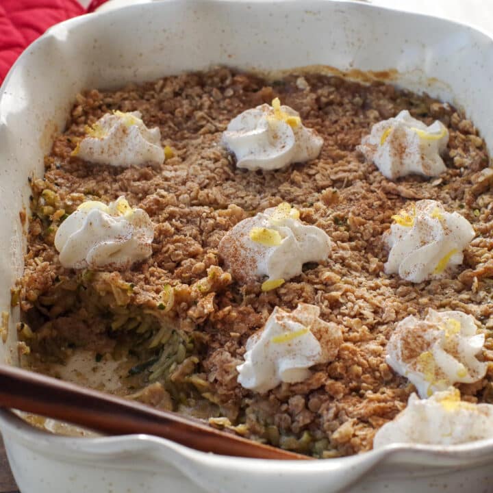 Zucchini Crisp (with shredded zucchini) - Food Meanderings