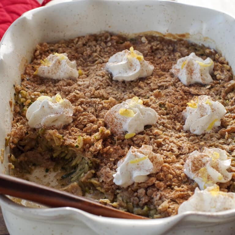 Zucchini Crisp (with shredded zucchini) - Food Meanderings