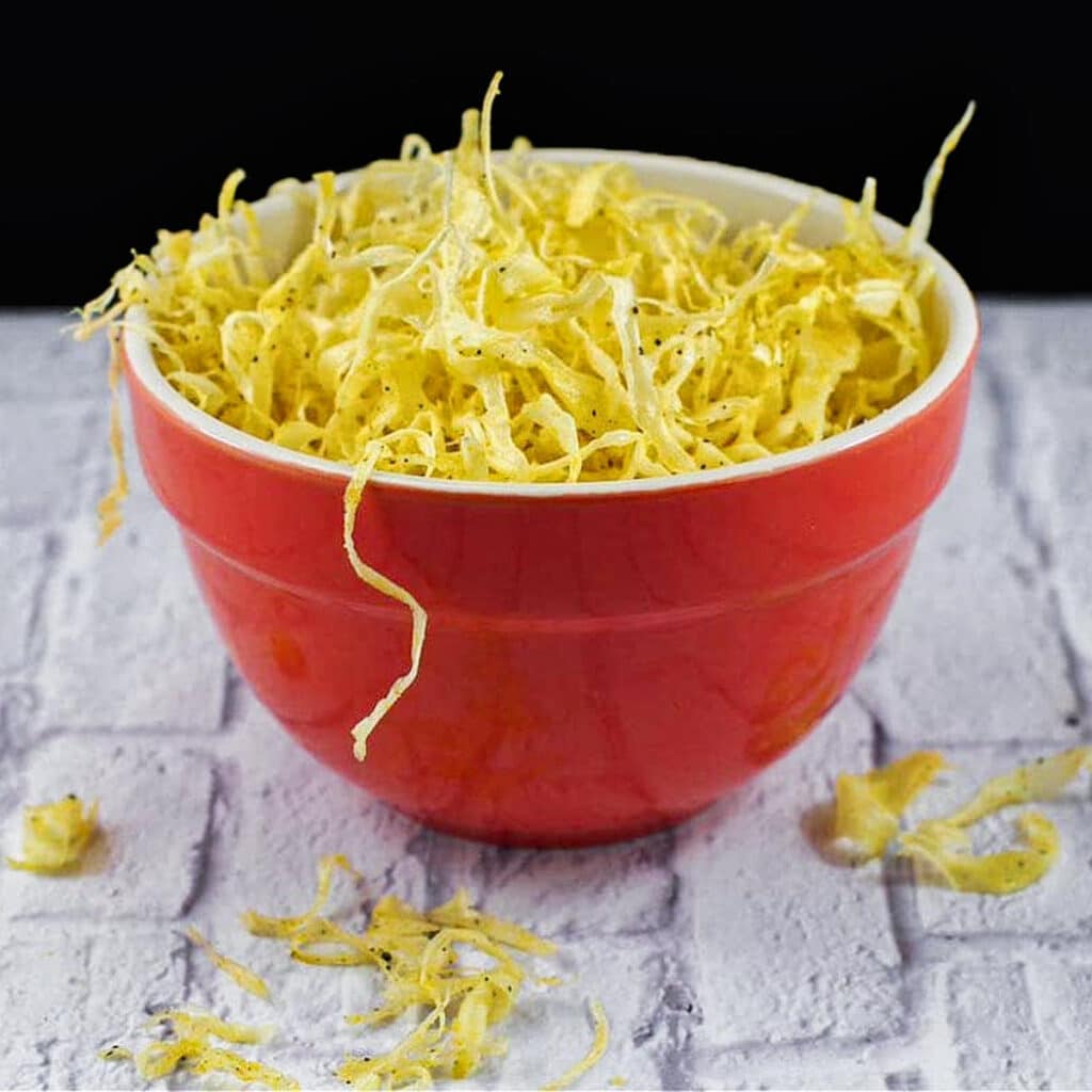 Parsnip crisps (deep-fried parsnips)- Food Meanderings