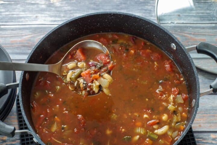 Easy Healthy Minestrone Soup - Food Meanderings