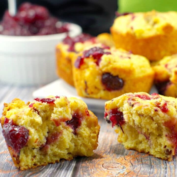 Cranberry Cornbread Muffins (with leftover cranberry sauce) - Food Meanderings