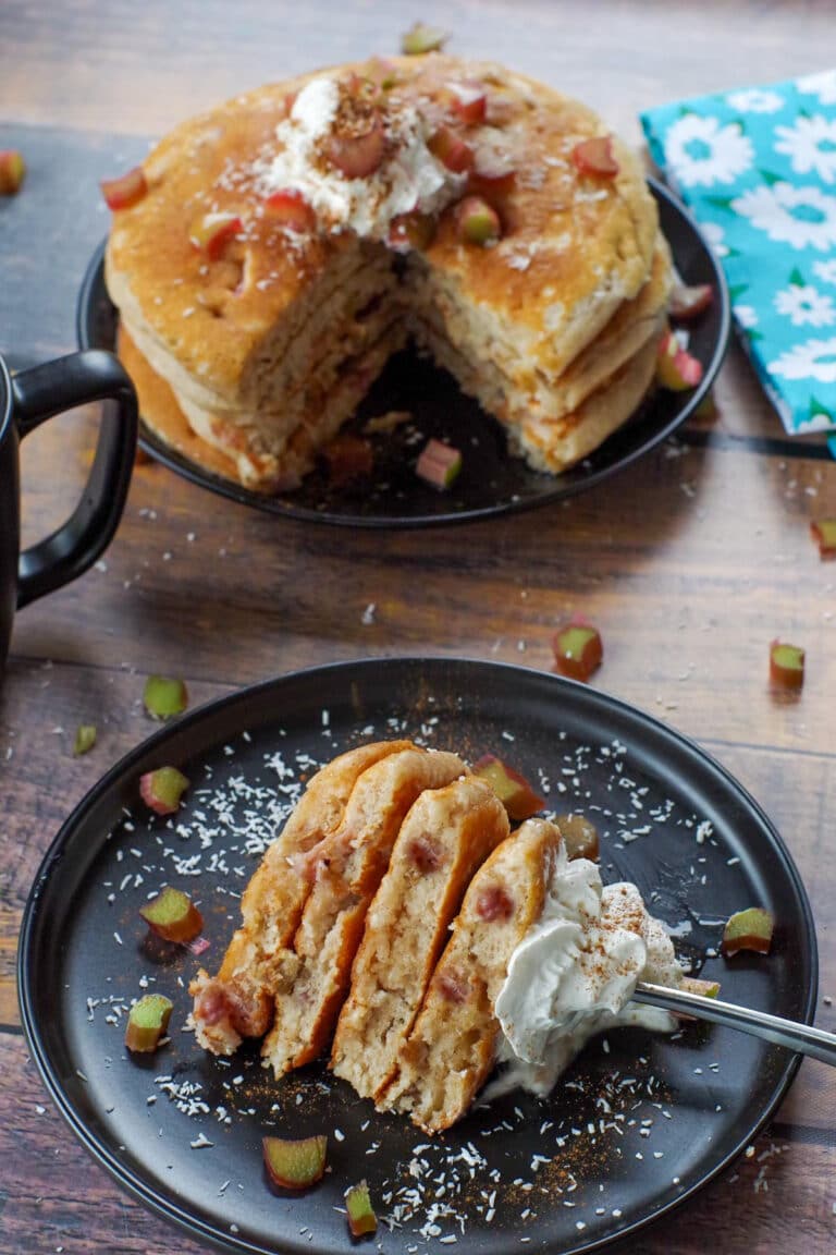 Rhubarb Pancakes - Food Meanderings