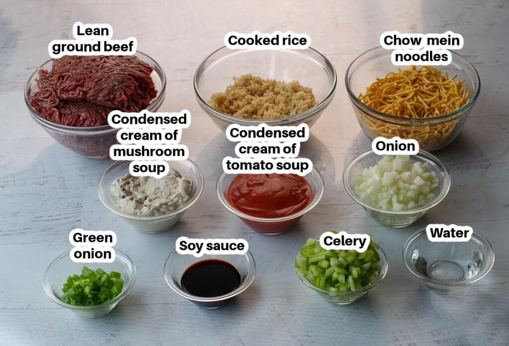 Chow Mein Casserole ( Minnesota Hotdish) - Food Meanderings