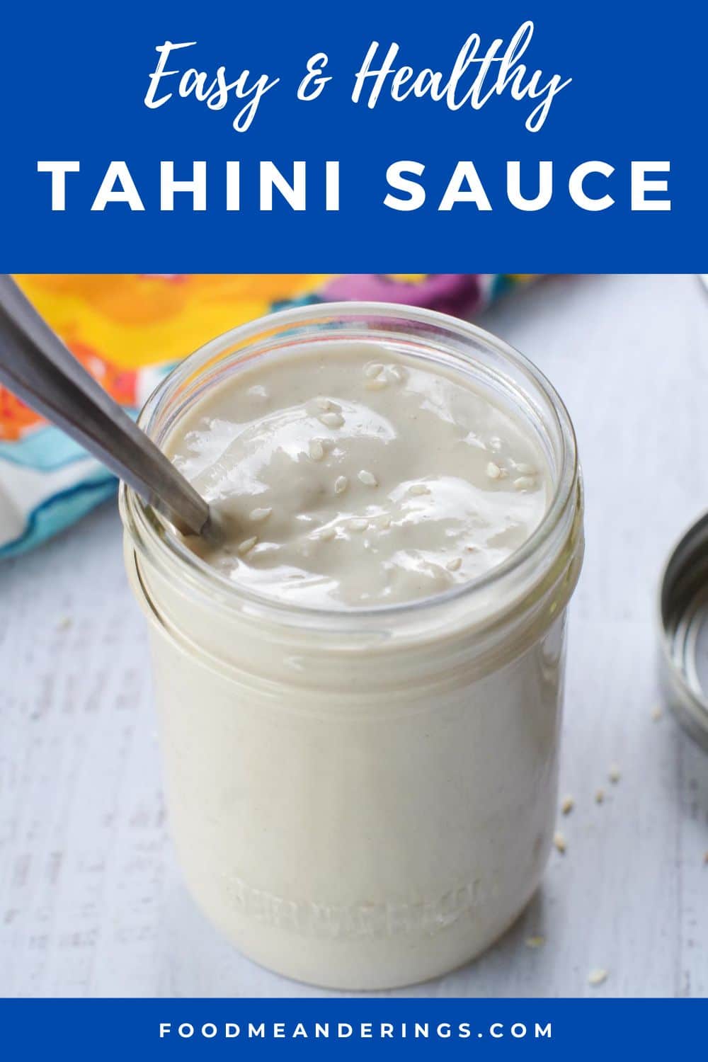 Easy Healthy Tahini Sauce recipe - Food Meanderings