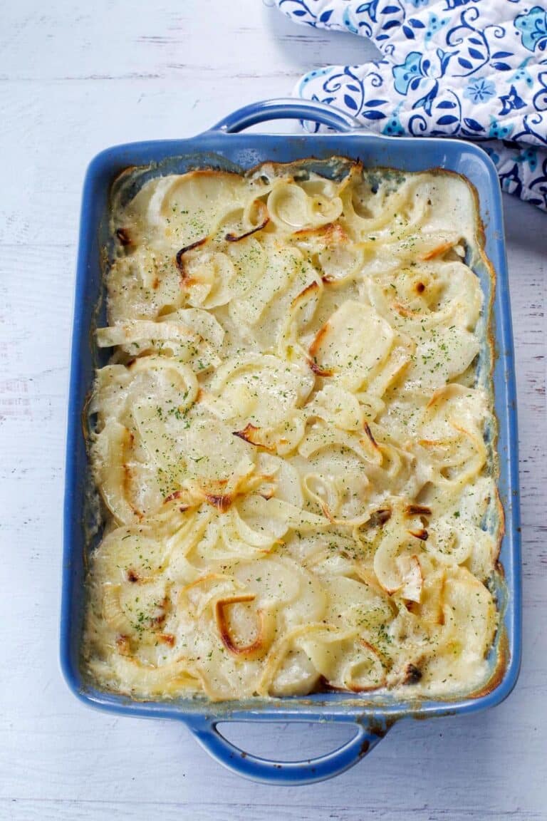 Old Fashioned Scalloped Potatoes without cheese - Food Meanderings